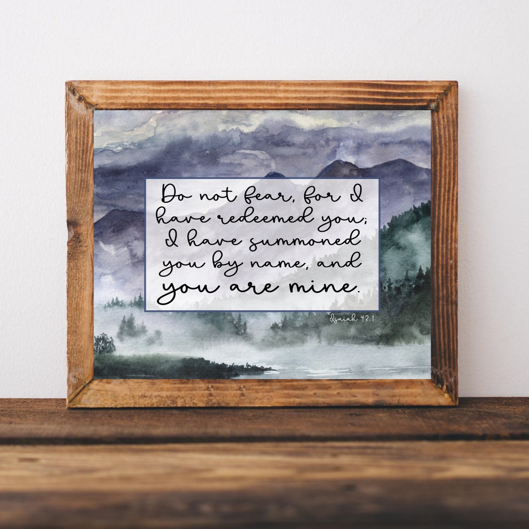 Isaiah 43:1, Redeemed Decor, Bible Verse Wall Art Printable, Do Not ...