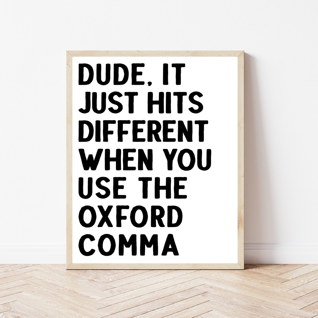 English Classroom Decor, Oxford Comma, Middle School High School ...
