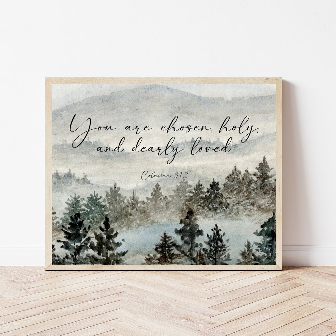 Colossians 3:12, Bible Verse Wall Art Prints, Adoption Scripture, You ...