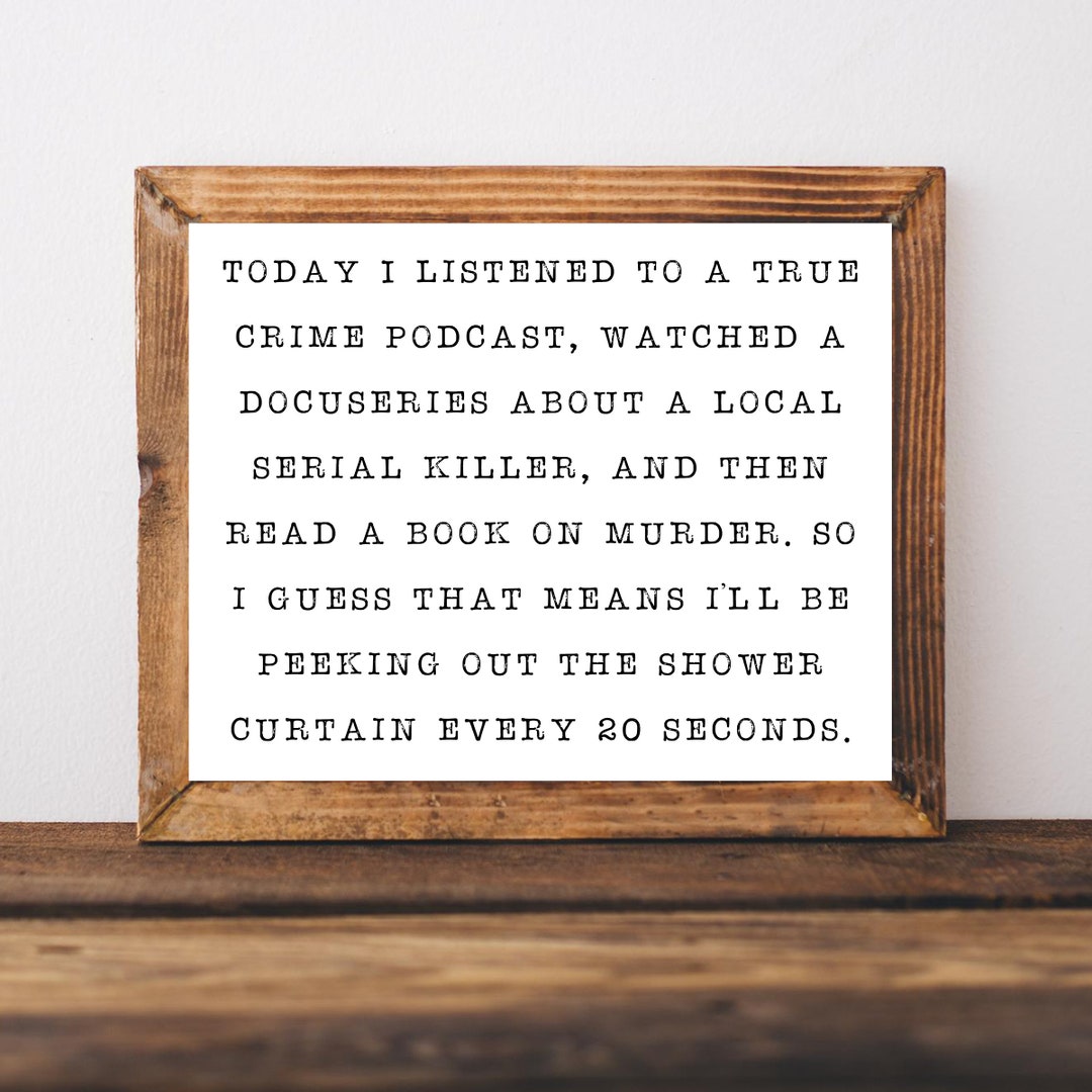 True Crime Gifts, Serial Killer Gifts, Serial Killer Sign, Crime Show ...