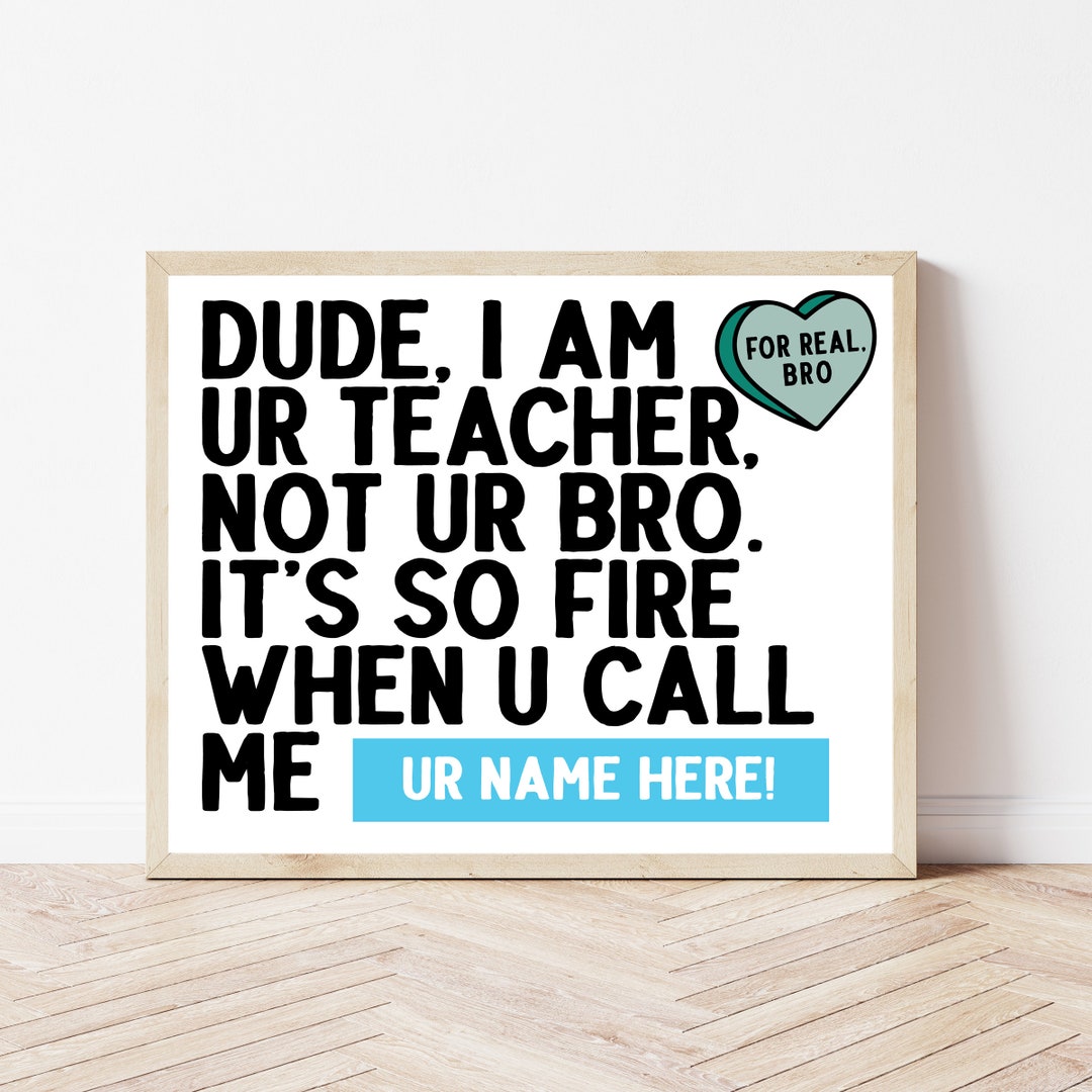 High School Classroom Rules Poster, Funny Math Teacher Gift, Middle ...