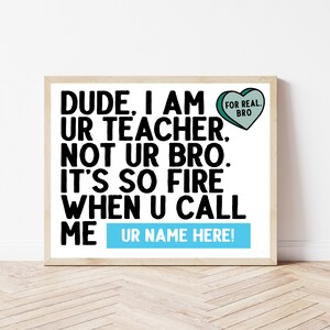 High School Classroom Rules Poster, Funny Math Teacher Gift, Middle ...