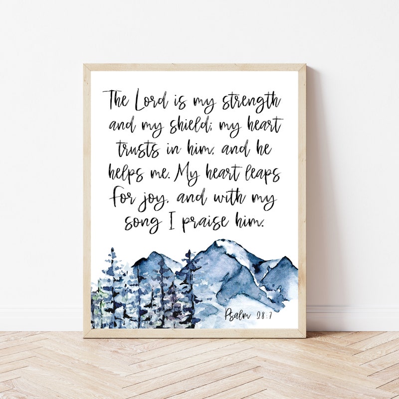 Psalm 28 7 - Etsy