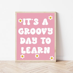 Retro Classroom Wall Art, Boho Bulletin Board Theme, Elementary School ...