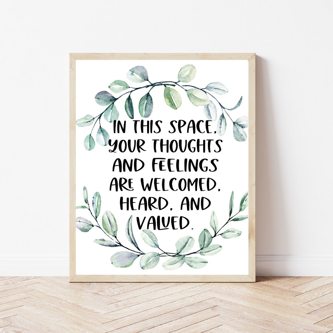 Therapy Welcome Sign, School Counselor Printable, Counselor Office ...