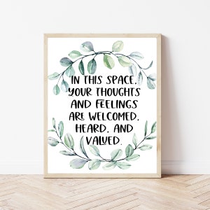 Therapy Welcome Sign, School Counselor Printable, Counselor Office ...