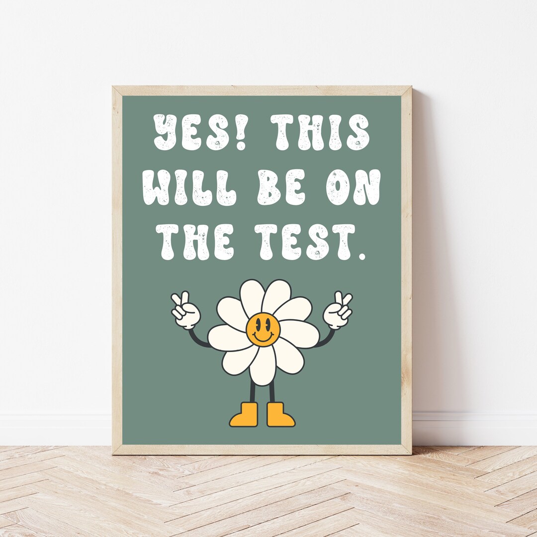 Retro Math Classroom Poster, Science Printable, Groovy Classroom Wall ...