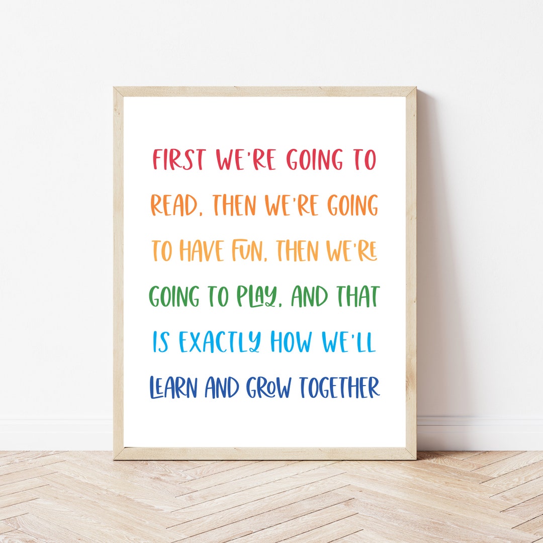Rainbow Classroom Poster, Montessori Wall Art, Educational Printables ...