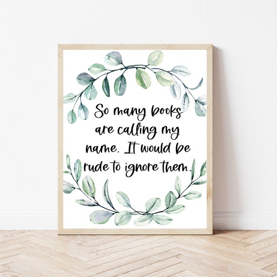 Reading Corner Printable Sign Books Wall Art Book Lover | Etsy