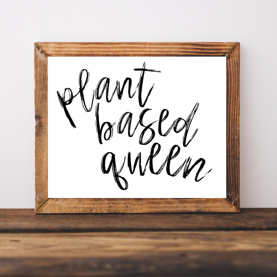 Plant Based Gifts, Plant Based Kitchen, Vegan Poster, Vegan Print, Food ...