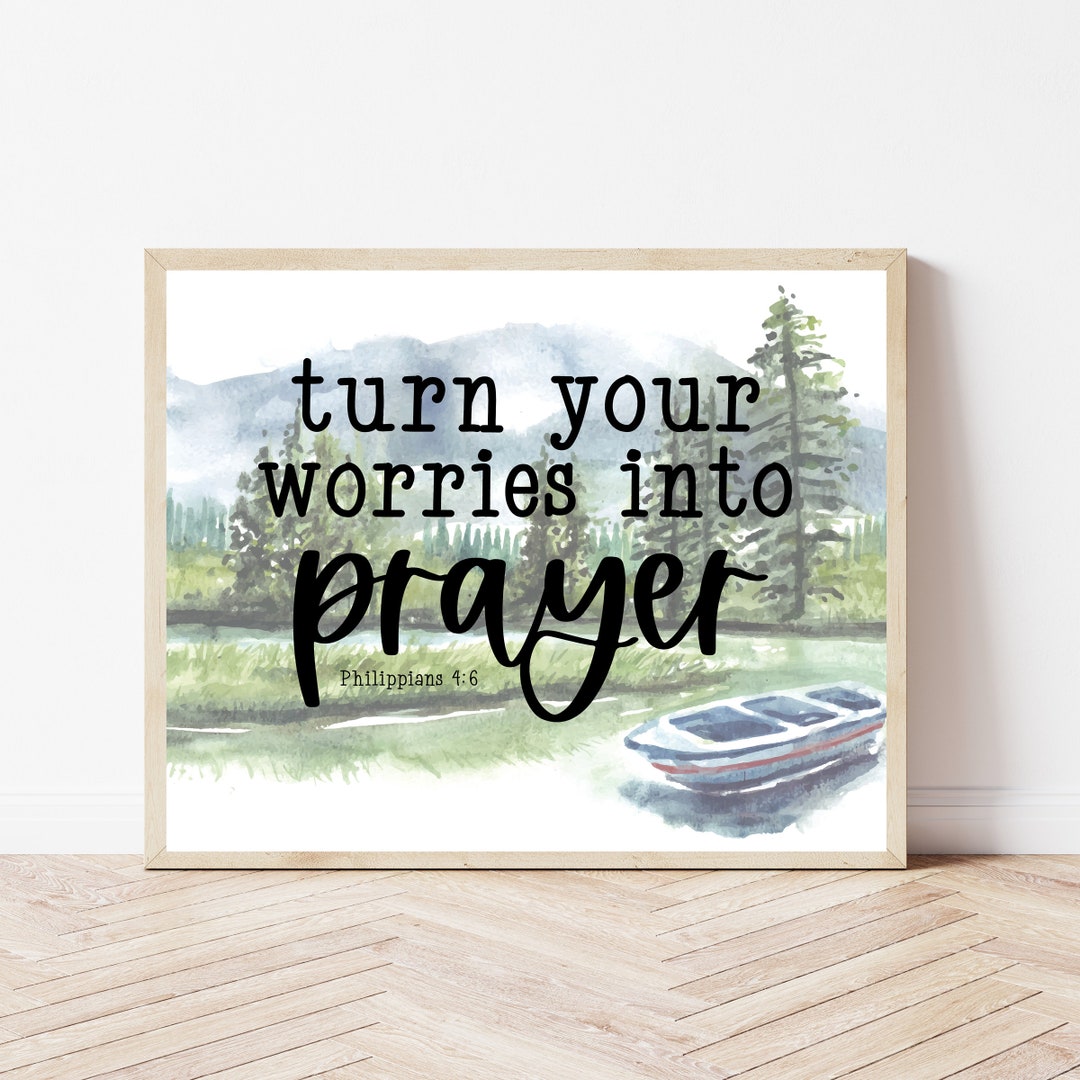 Scripture Living Room Wall Art, Prayer Warrior, Bible Verse Bedroom ...