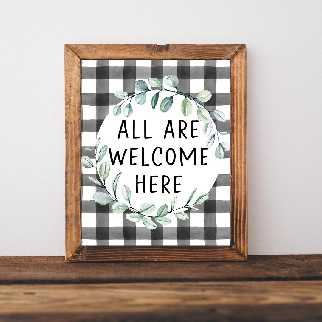 All Are Welcome Here Sign, Classroom Inclusion, Classroom Decor ...