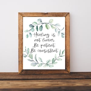 Healing is Not Linear, Therapy Office Sign, Therapist Gift, Therapy ...