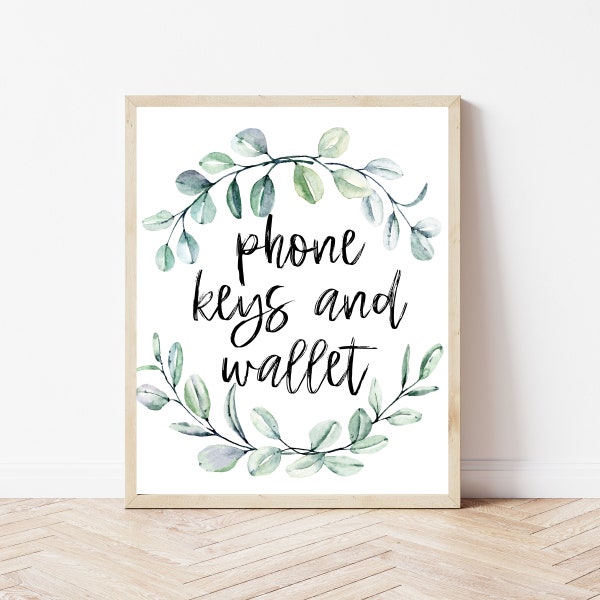 Keys Phone Wallet Sign - Etsy
