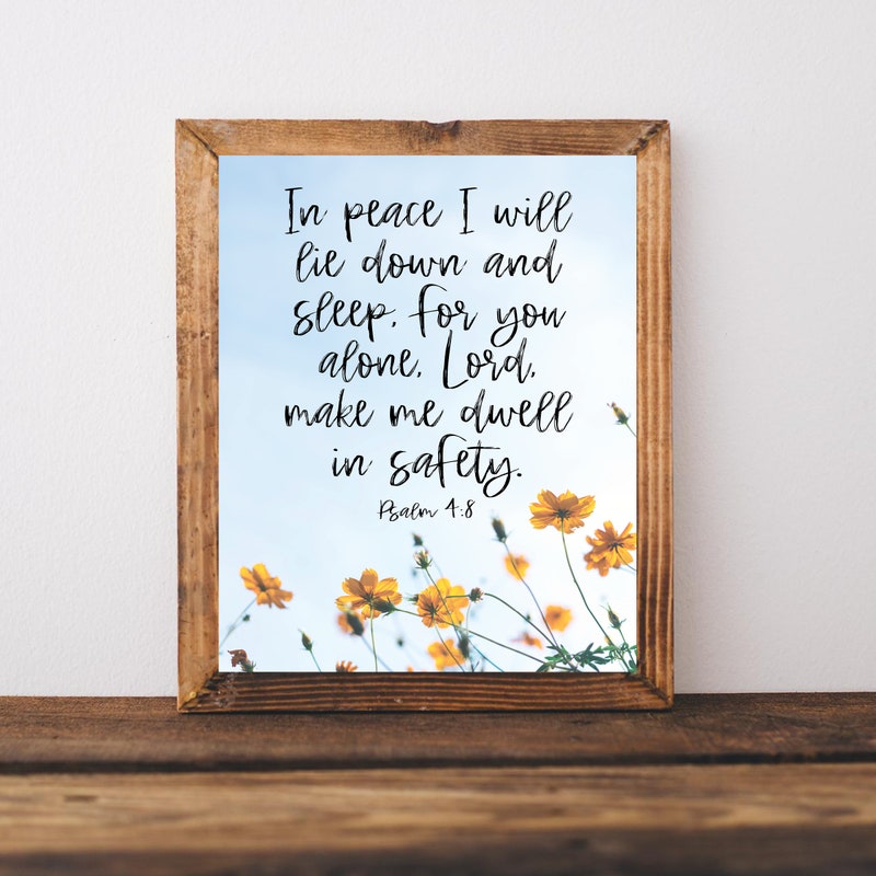 Psalm 4 8 - Etsy