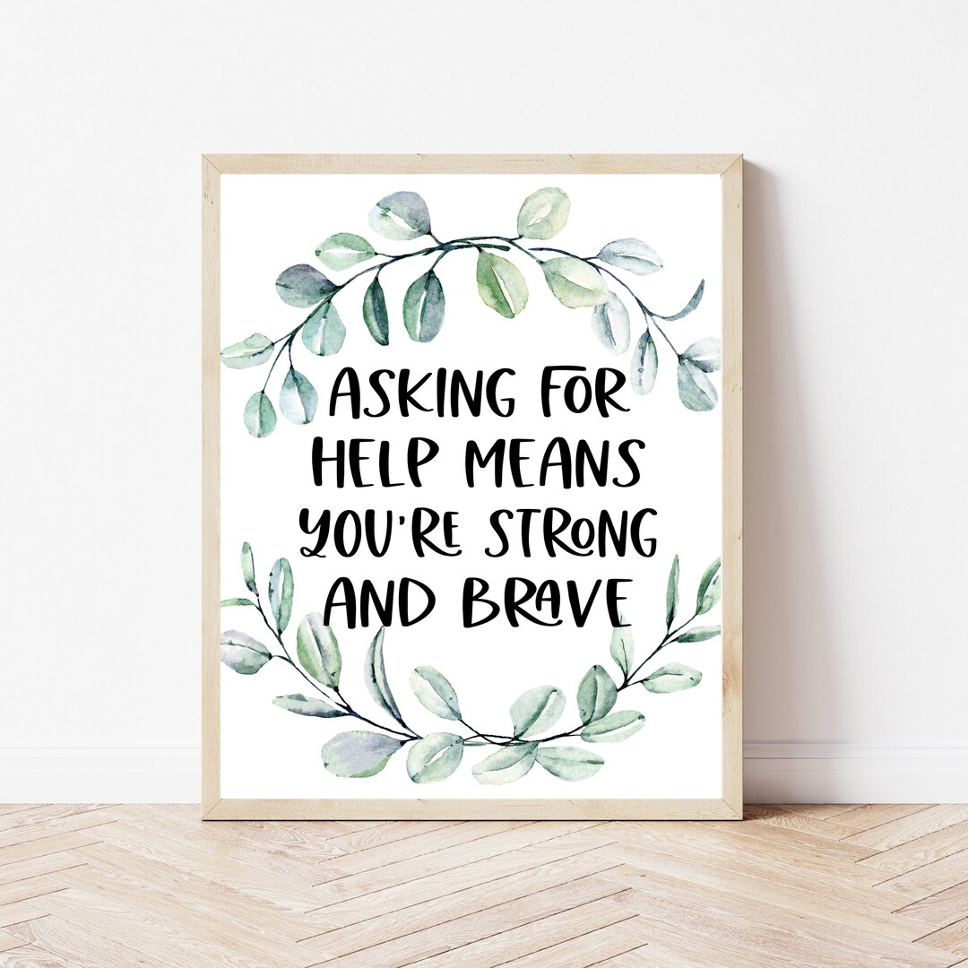 Asking for Help Sign, School Counselor Printable, Counselor Office ...