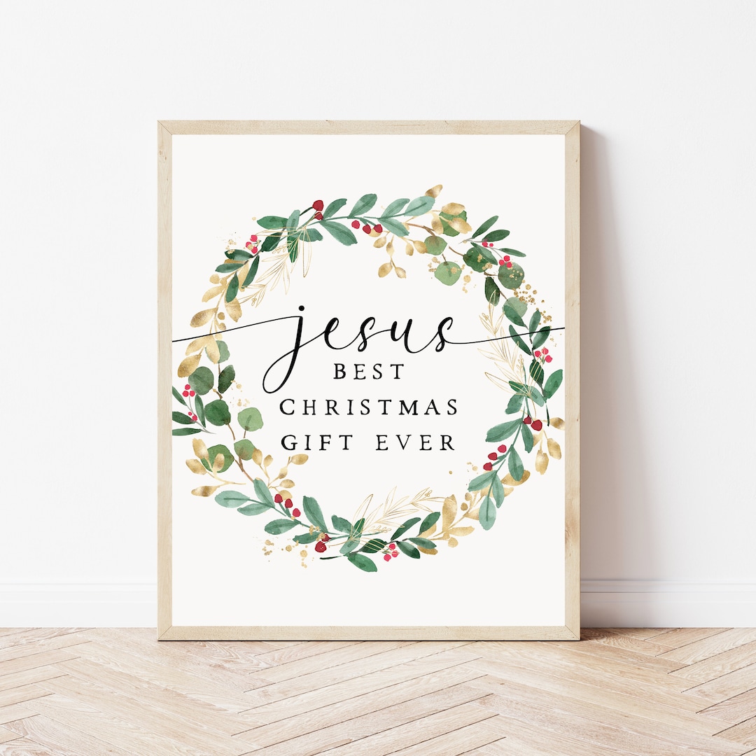 Christian Christmas Decor, Jesus Christmas Sign, Scripture Holiday ...