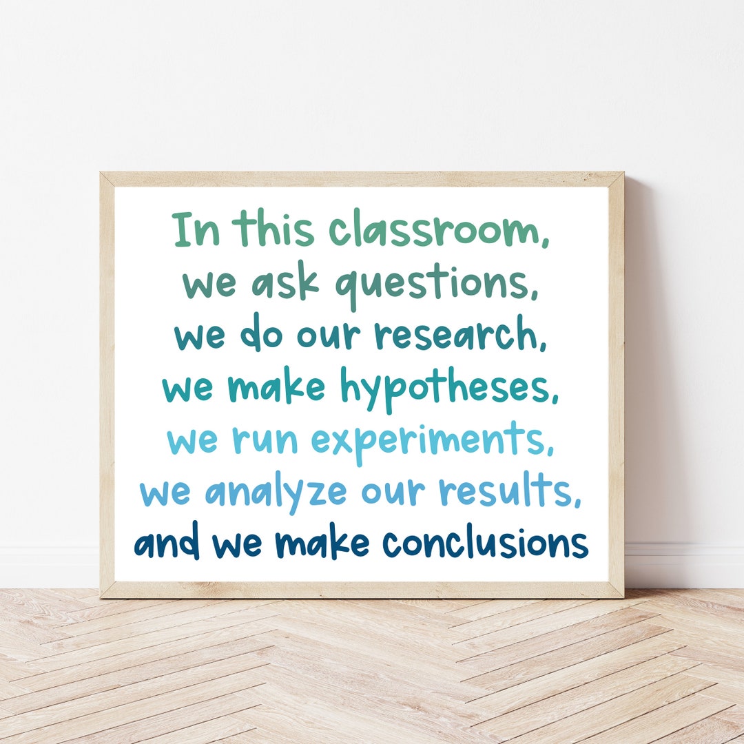 Scientific Method Poster, Science Classroom Wall Decor, Elementary ...