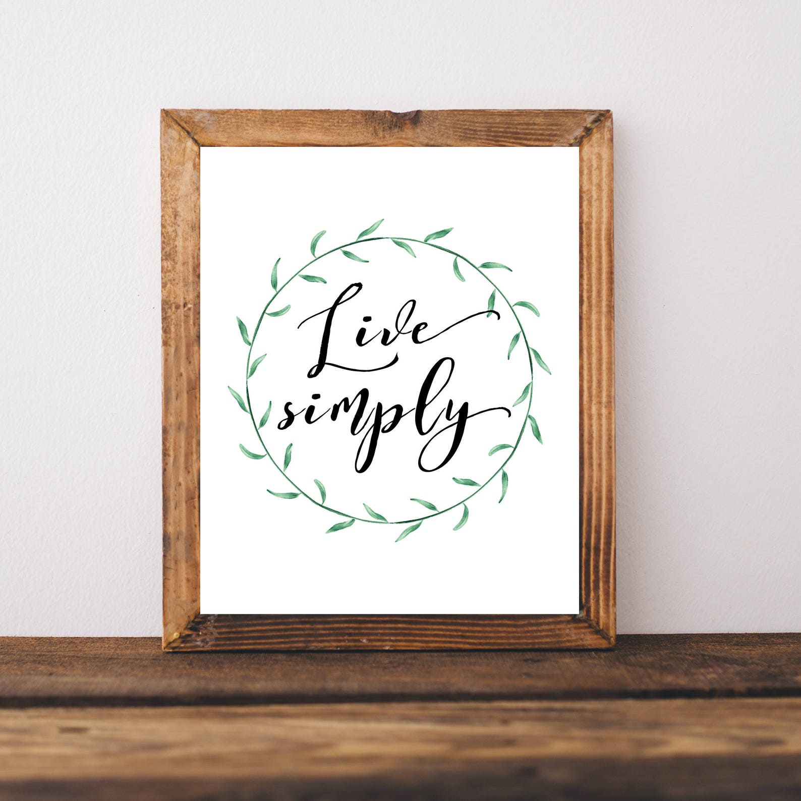 Live Simply Sign Minimalist Quote Minimalism Decor Wall Art | Etsy
