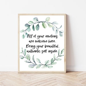 Emotions Poster Printable, Therapist Office Decor, Therapy Wall Art ...