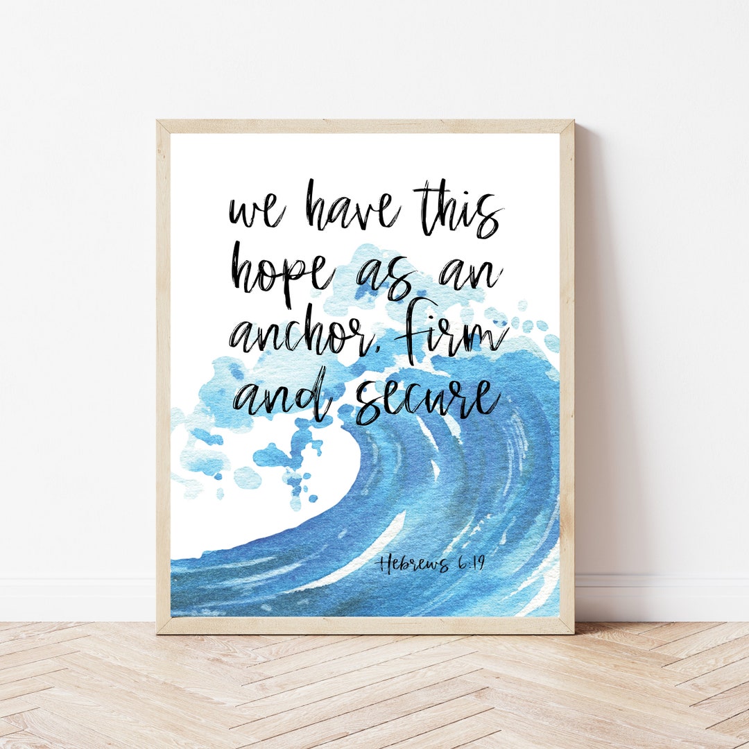 Hebrews 6:19, Scripture Printable, Bible Verse Wall Art Prints ...