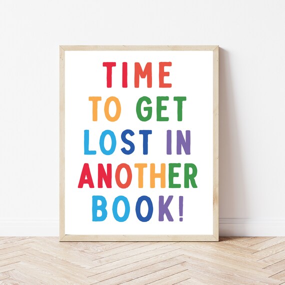 Rainbow Classroom Sign School Library Poster Reading Corner - Etsy