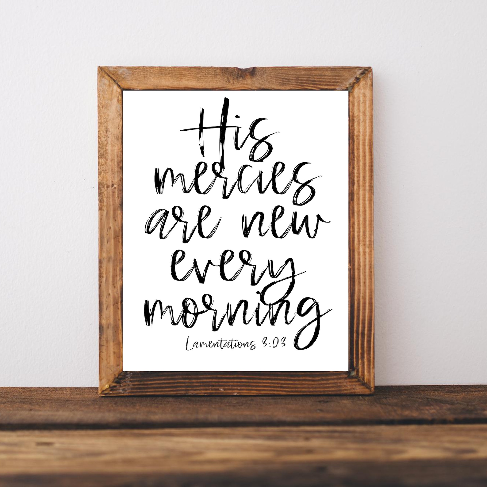 His Mercies Are New Every Morning Bible Verse Wall Art | Etsy