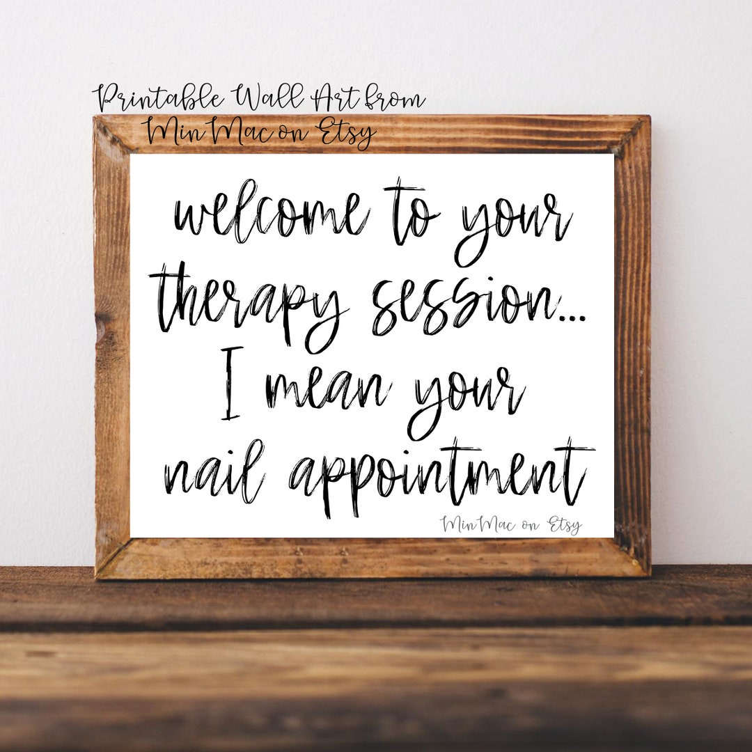 Nail Salon Decor, Nail Salon Welcome Sign, Hair Salon Sign, Manicure ...