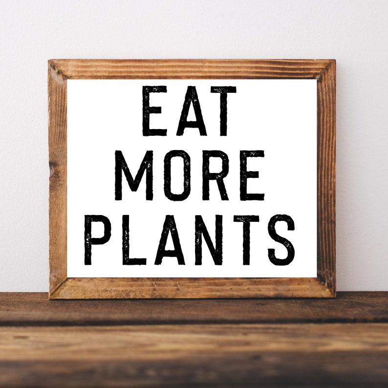 Plant Based Kitchen Vegan Poster Plant Based Gifts Vegan - Etsy