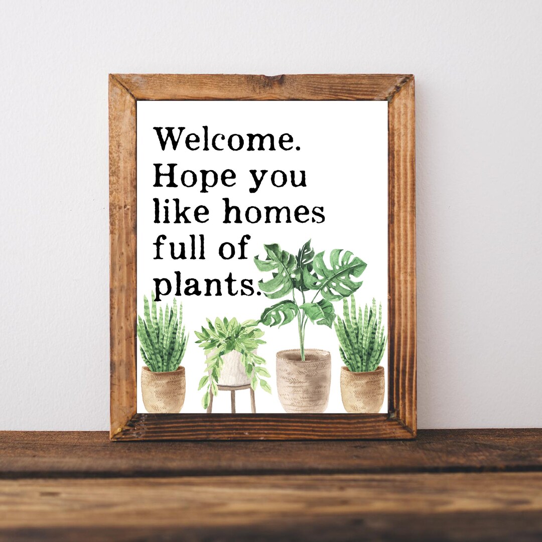 Plant Mom Sign, Plant Mom Print, Plant Mom Gift, Succulent Wall Art ...