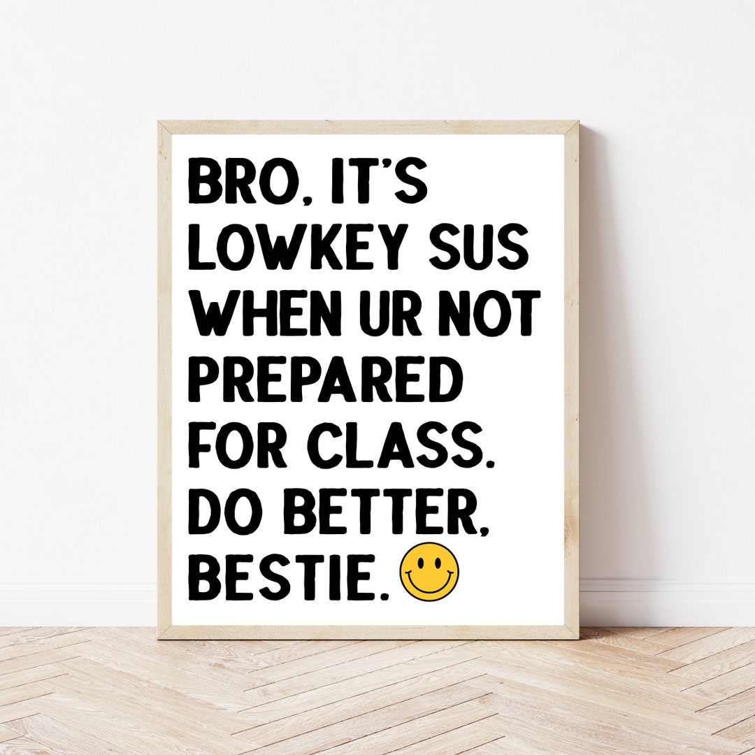 Funny Classroom Decor, Middle High School Math Poster, Smiley Face ...