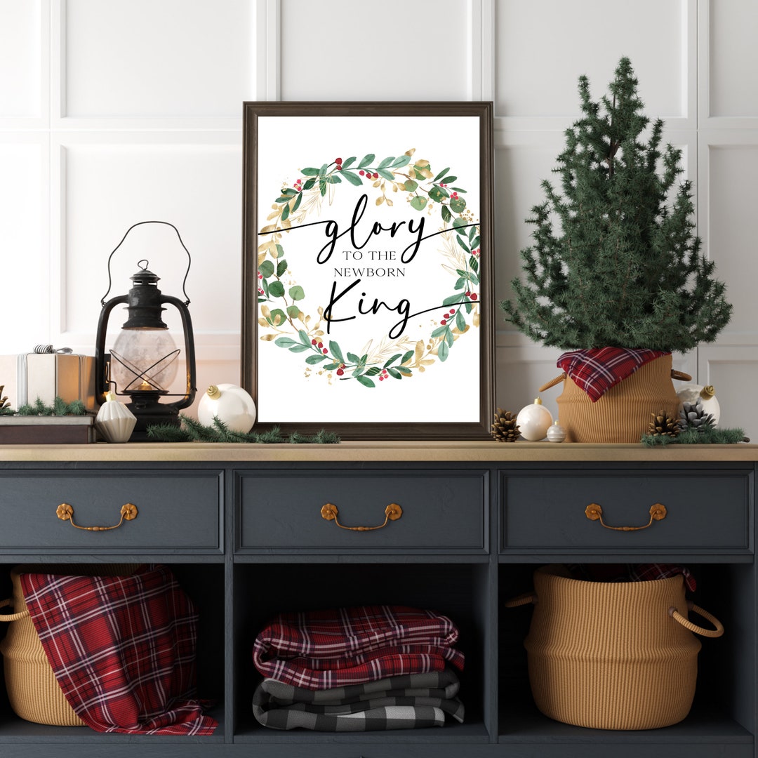 Bible Verse Christmas Wall Art Print, Christian Christmas Home Decor ...