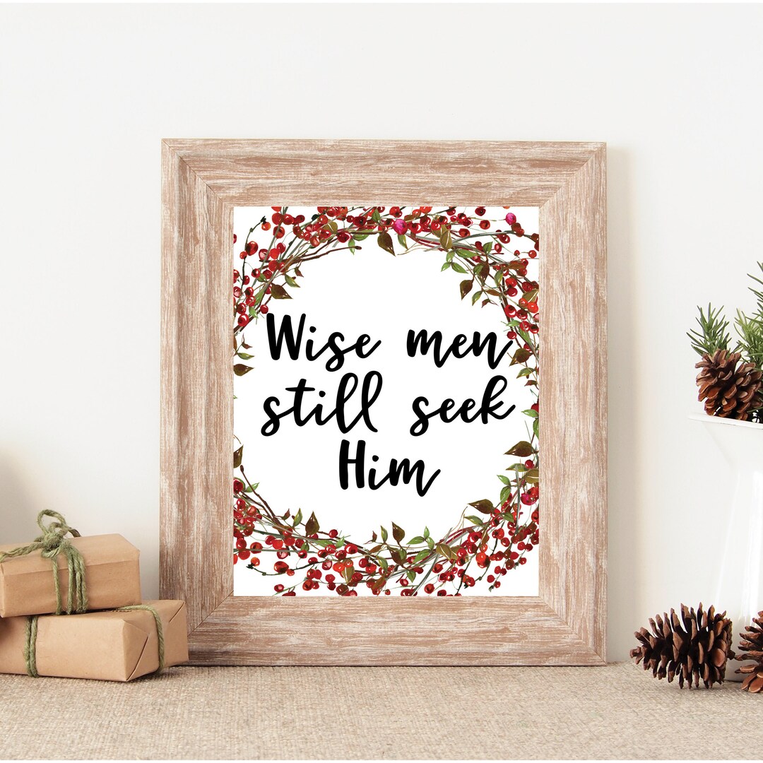 Wise Men Still Seek Him,christmas Wall Art, Office Cubicle Decor ...