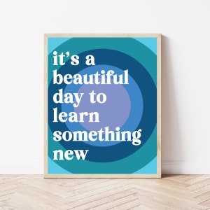 Retro Classroom Wall Art, Elementary School Teacher, Growth Mindset ...