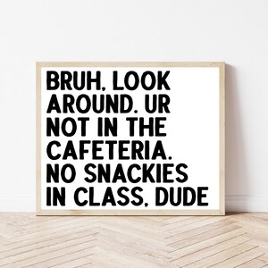 Middle High School Classroom Rules Wall Art, Teacher Decor, Science ...