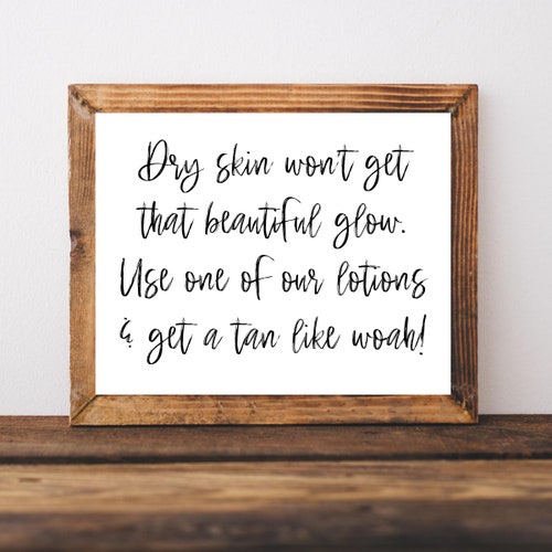 Printable Tanning Sign. Tanning Salon Decor. Spray Tan - Etsy