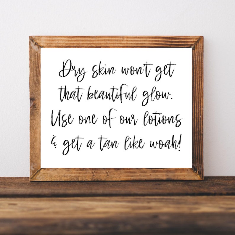 Tanning Salon Decor Tanning Quotes Spray Tanning Quotes | Etsy