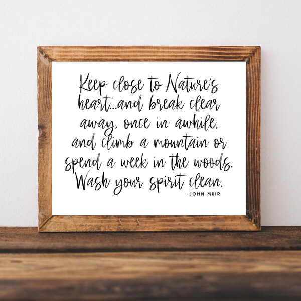 John Muir Quote Print - Etsy