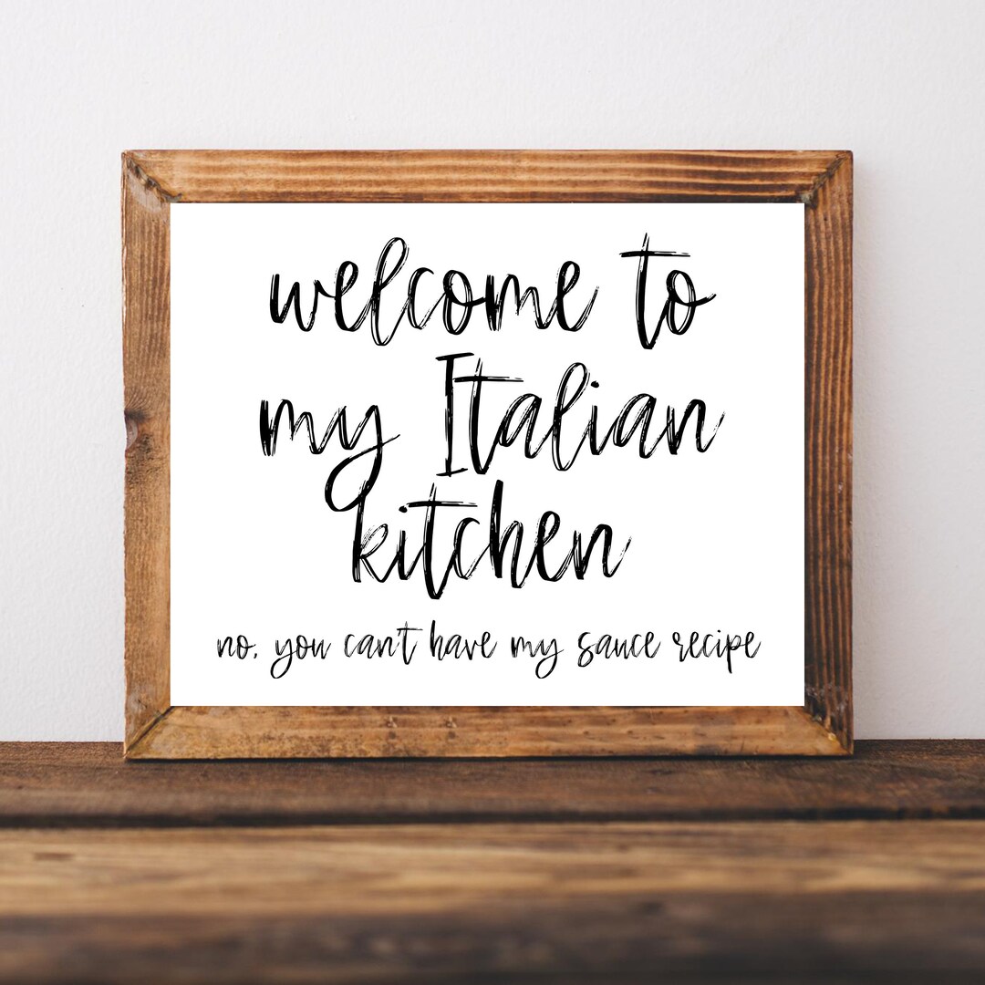 Italian Gifts for Mom, Italian Kitchen Sign, Funny Italian Gift, Funny ...