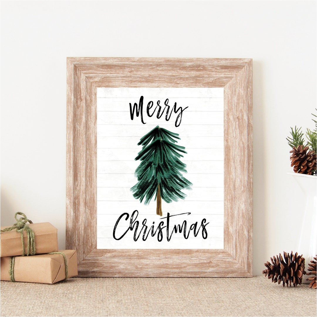 Rustic Christmas Decor, Merry Christmas Prints, Farmhouse Christmas ...