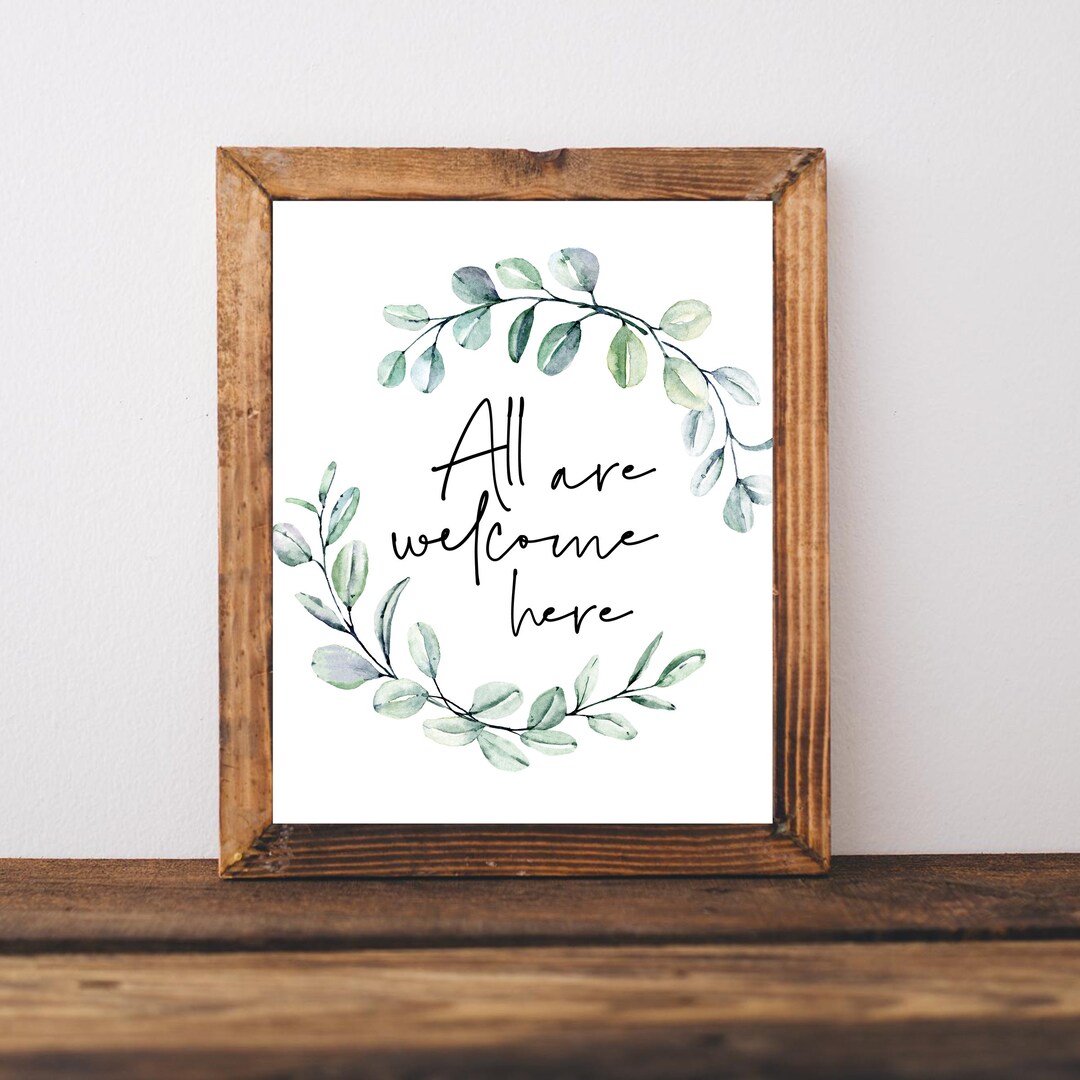 All Are Welcome Here Poster, Classroom Door Sign, Classroom Welcome ...