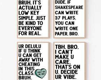 Funny Classroom Rules Posters | High School Middle School Teacher Back ...