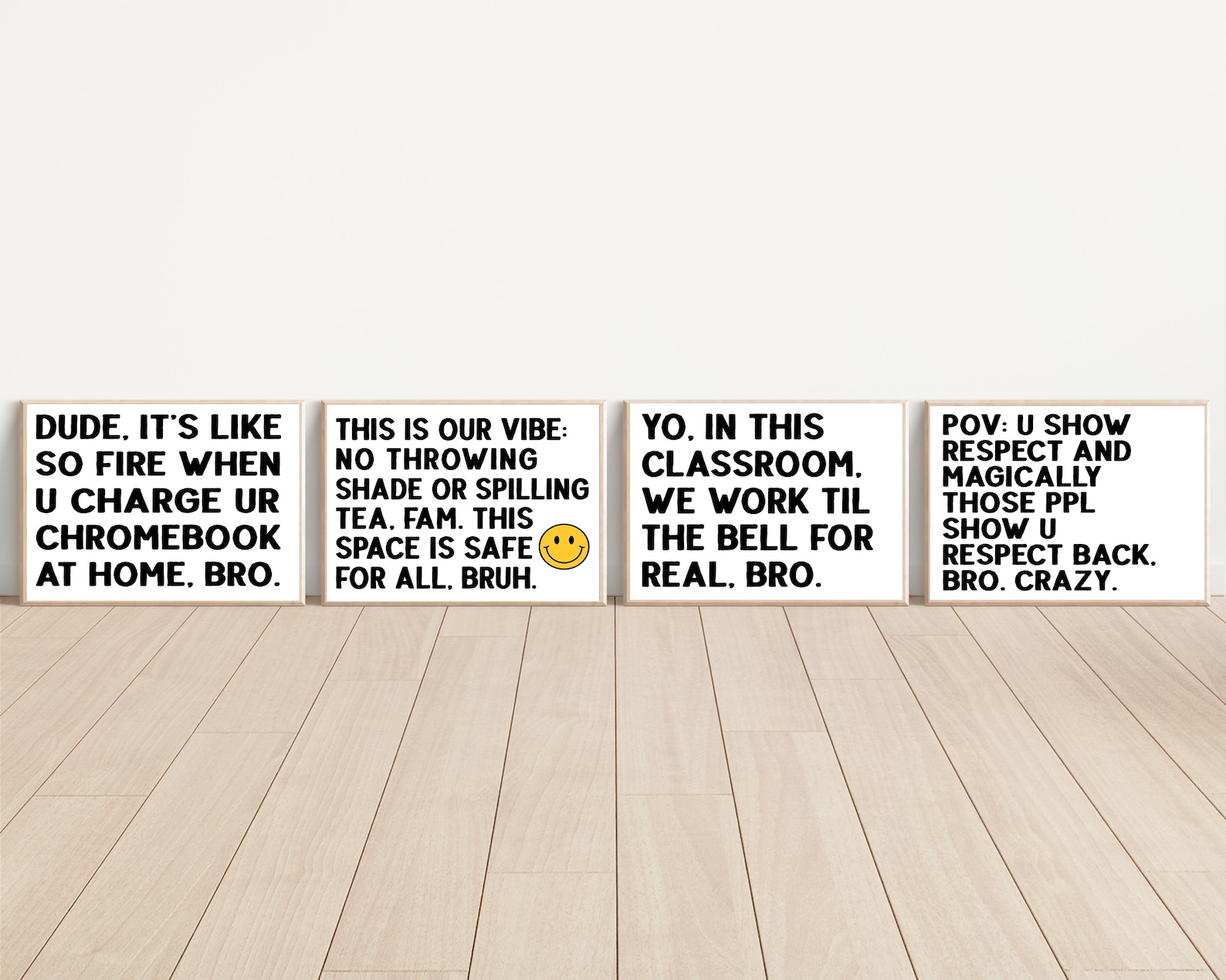Funny Middle School Classroom Decor Bundle, Math Poster, English ELA ...