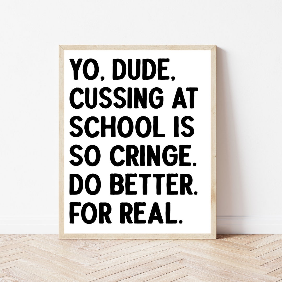 High School English Classroom Rules Poster, Teacher Desk Sign, Middle ...