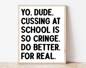 High School Classroom Rules Poster, Funny Math Teacher Gift, Middle ...
