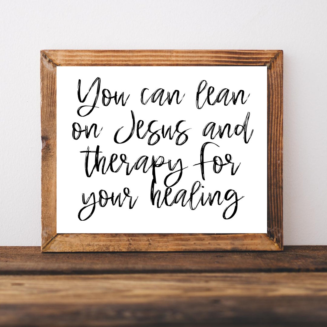 Christian Therapy, Therapist Wall Art, Therapy and Jesus, Christian ...