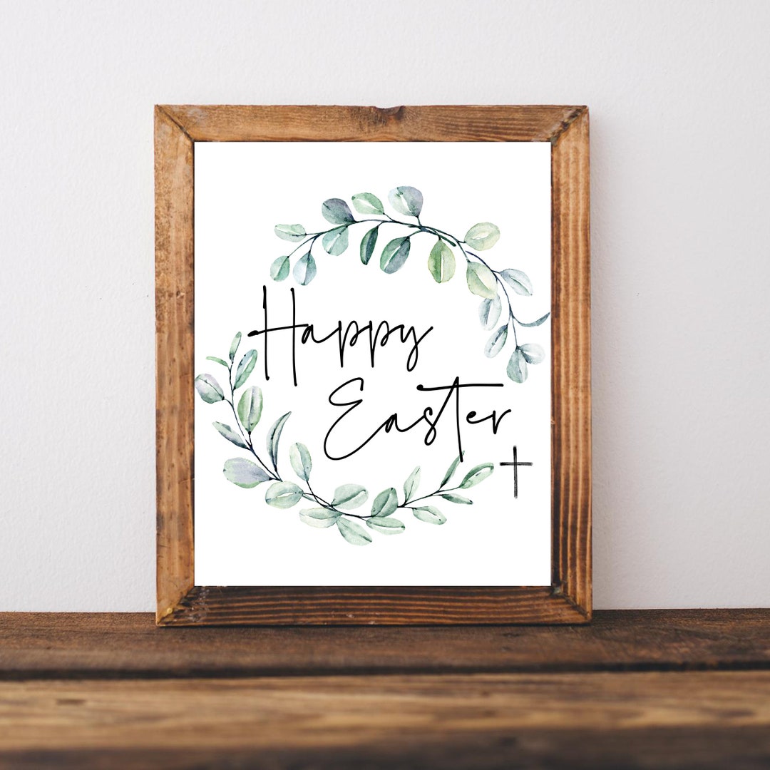 Happy Easter Sign, Happy Easter Printable, Happy Easter Banner, Easter ...