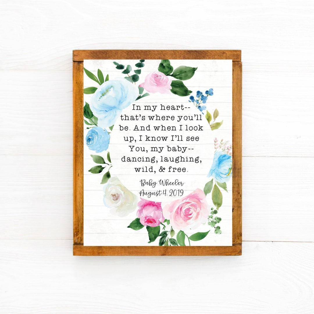 Miscarriage Gifts, Miscarriage Poem, Miscarriage Keepsake, Personalized ...