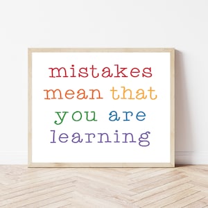 Rainbow Classroom Poster, Inspirational Classroom Wall Art, Elementary ...