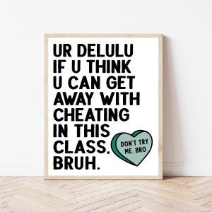 High School Math Classroom Poster, Science Class Wall Art Decor, Middle ...